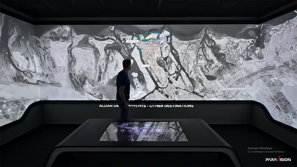 Paravision multitouch table 4k transparent screen website apps